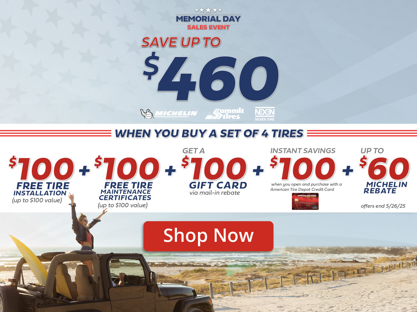 Most Tire Sizes - Shop Now